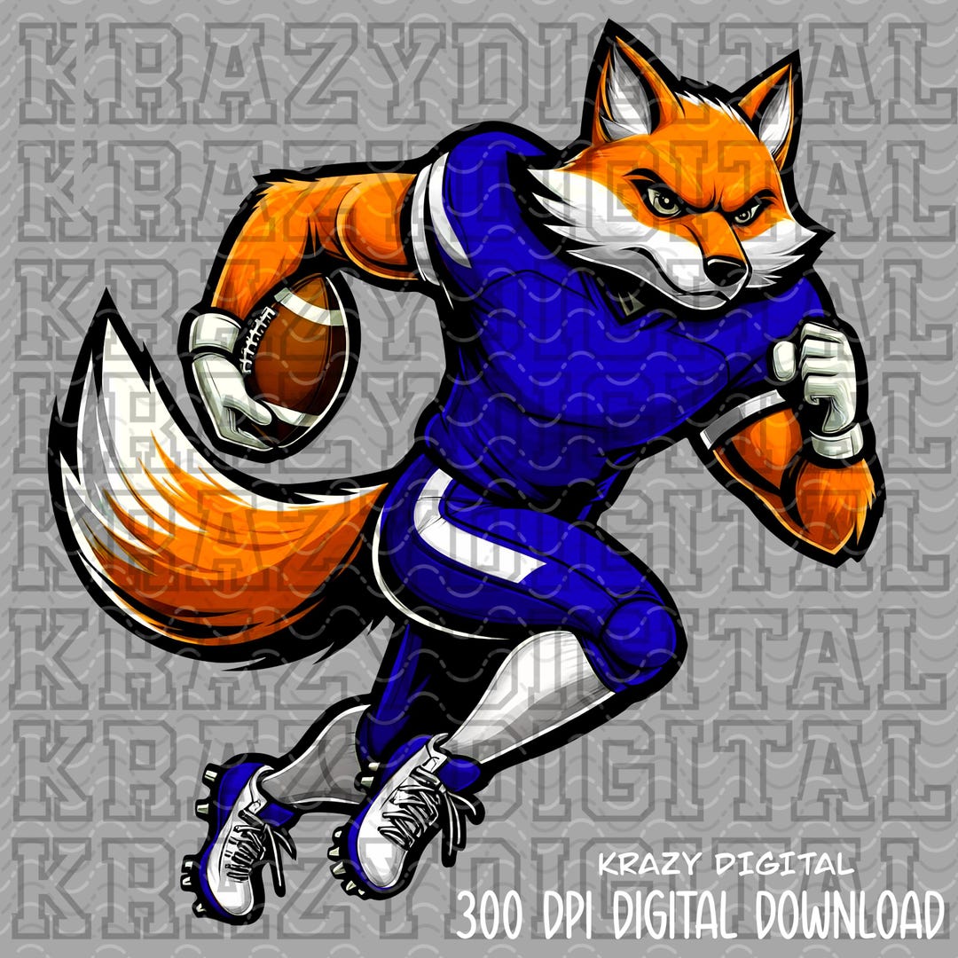 Fox Football PNG, Blue Mens Spirit Design, Boys Running Football ...