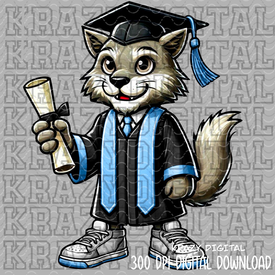 Wildcat Graduation Light Blue PNG, Senior 2025 Design, Wildcat Senior ...