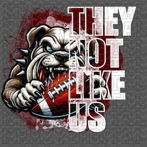 Bulldog Football They Not Like Us Spirit PNG, Maroon Bulldog Biting ...