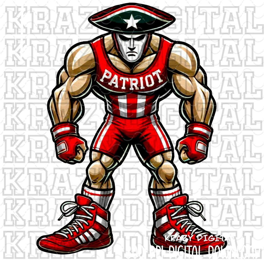 Patriot Boy Wrestler PNG, Patriot Strong Mascot Design, Mens Weight ...
