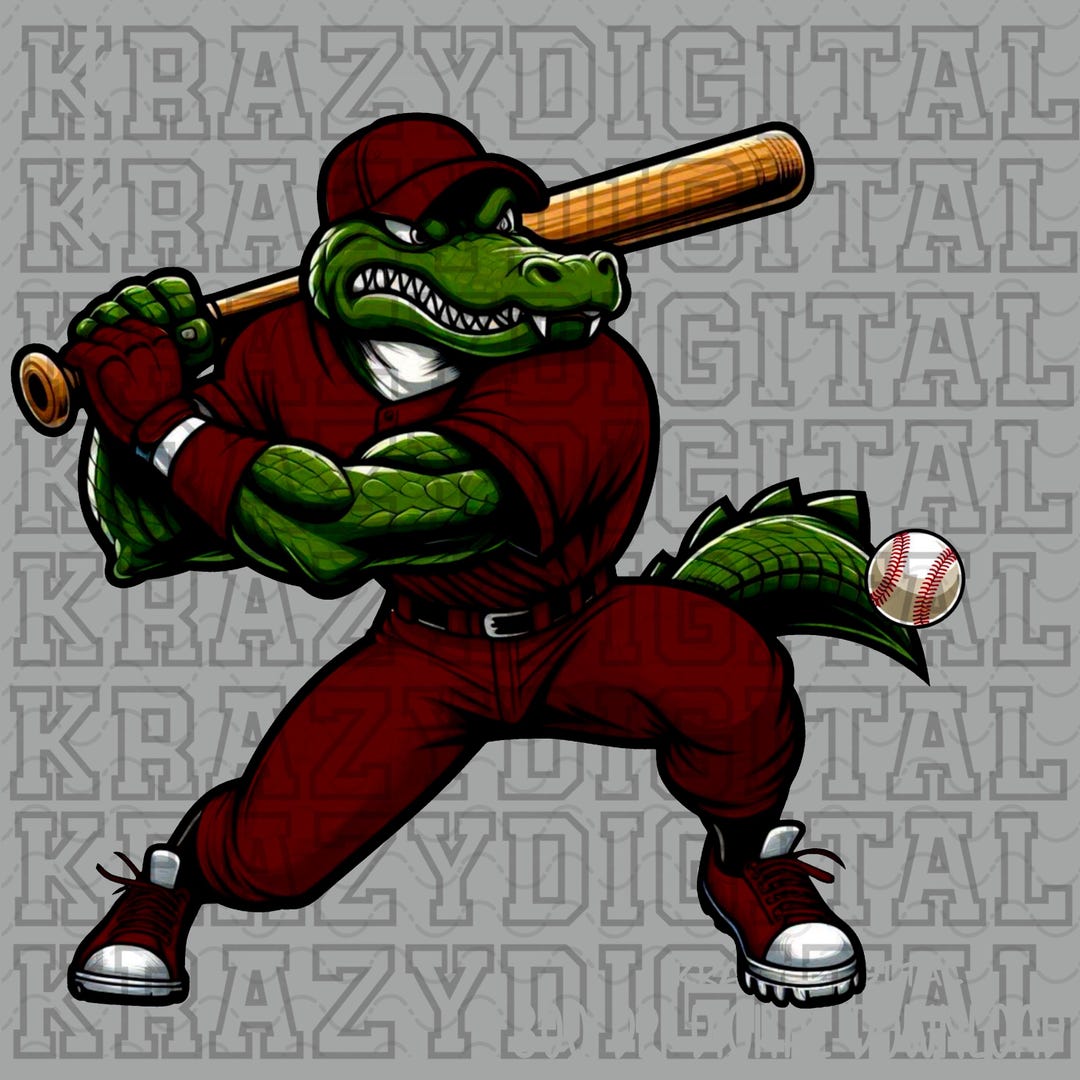 Maroon Alligator Baseball PNG, Boy Sport Design, Crocodile School ...