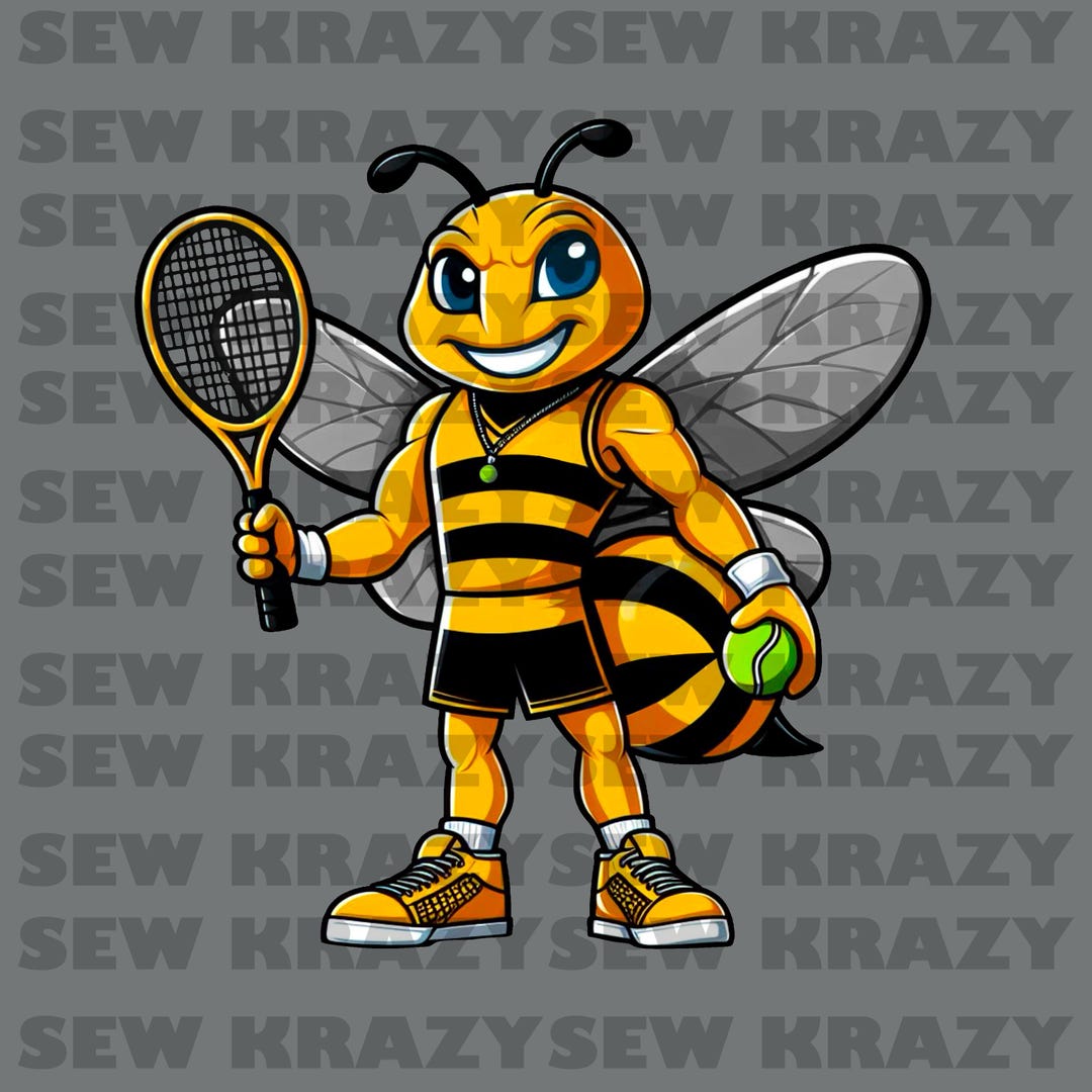 Yellow Jackets Tennis Mascot PNG, Jackets School Mascot, Mens Tennis ...
