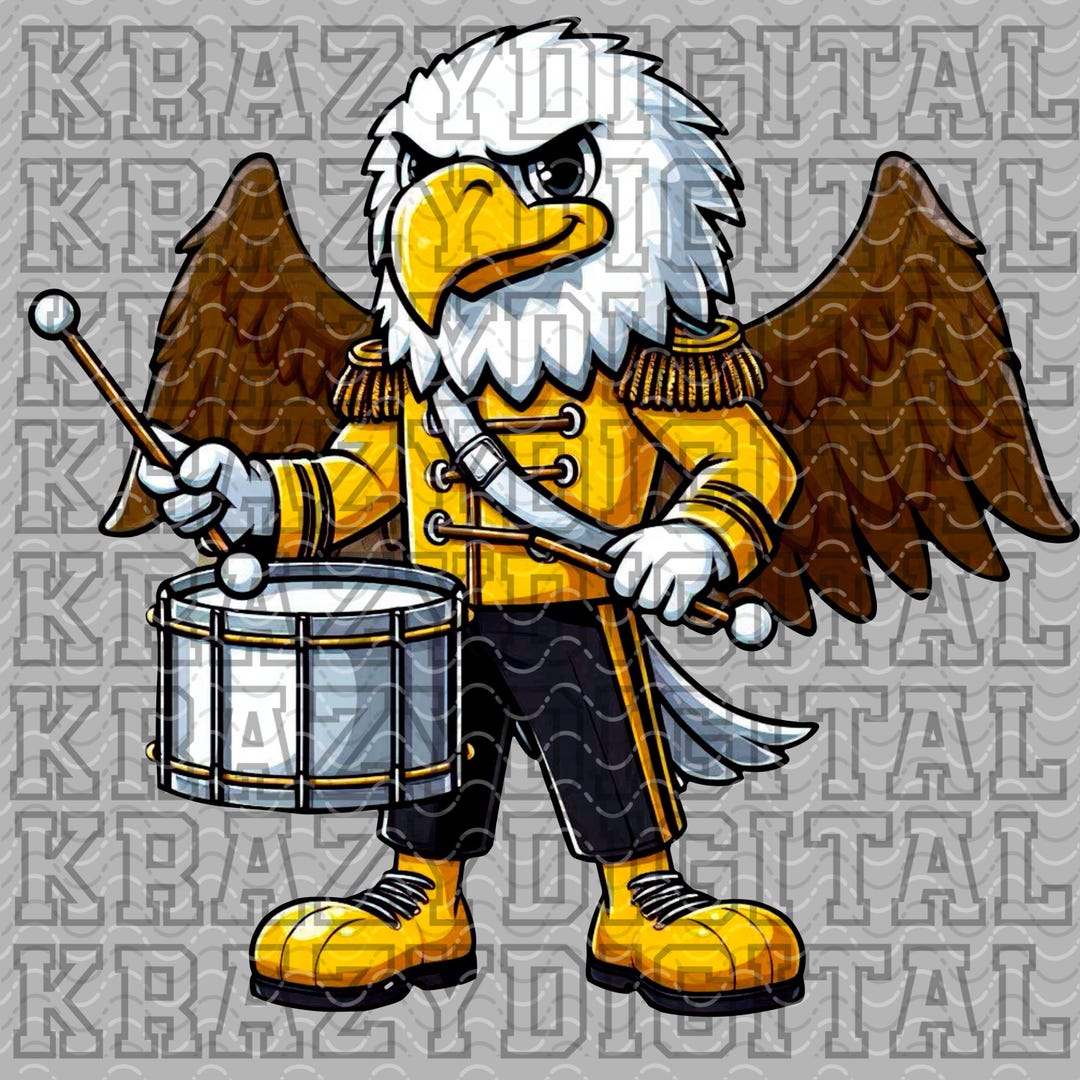 Eagle Yellow Marching Band PNG, Eagle Drum Line PNG, Eagle Band Digital ...