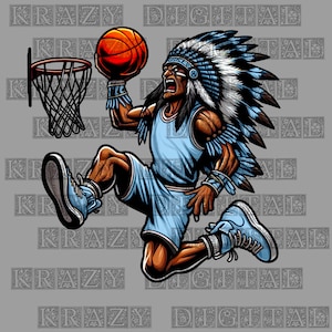 Light Blue Indian Basketball Mascot PNG, Columbia Boy Indian Sports PNG ...