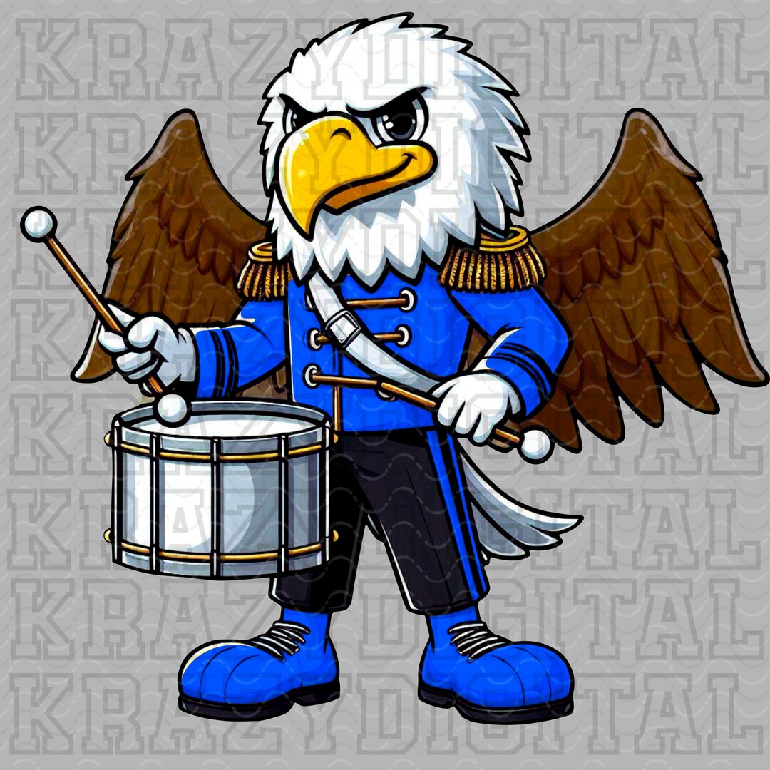 Eagle Blue Marching Band PNG, Eagle Drum Marching PNG, Eagle Band ...