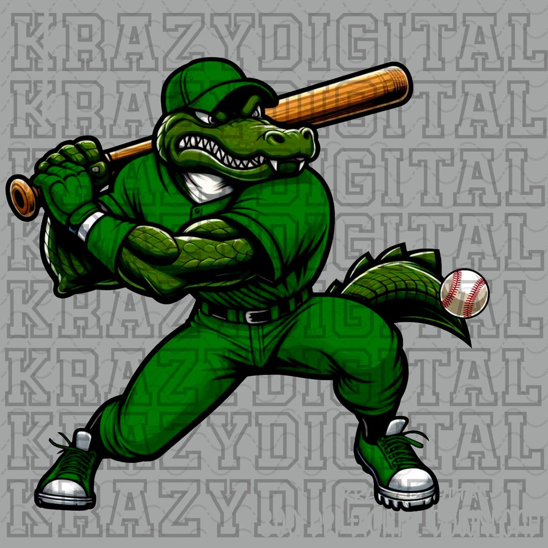 Green Alligator Baseball PNG, Alligator Boy Design, Crocodile School ...