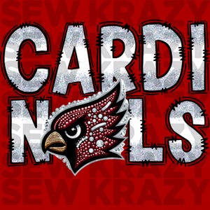 Cardinal Rhinestone Mascot PNG, Cardinal Faux Rhinestone, Cardinal ...