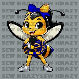 Blue Yellow Jacket Cheer PNG, Yellow Jacket School Mascot, Yellow ...