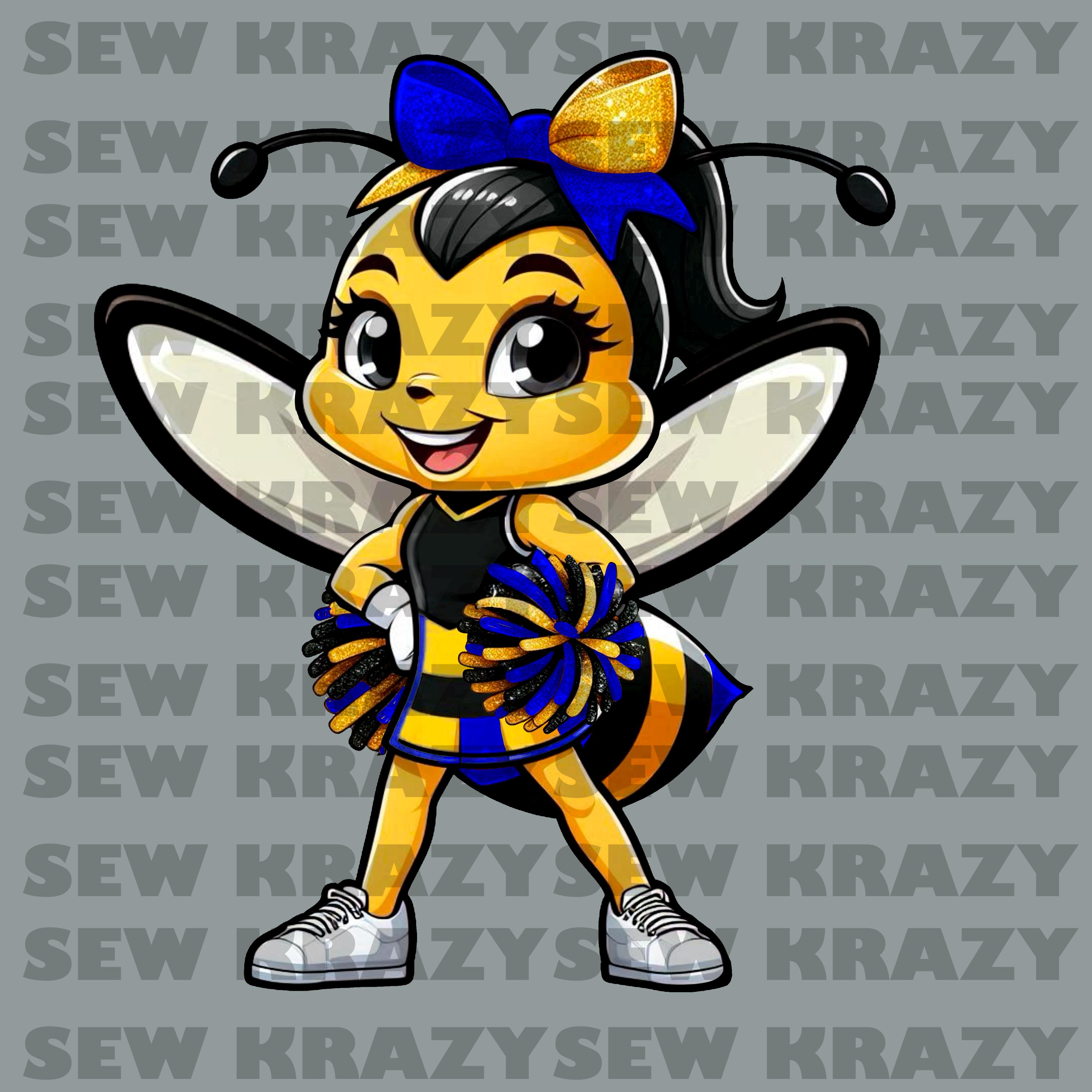 Blue Yellow Jacket Cheer PNG, Yellow Jacket School Mascot, Yellow ...