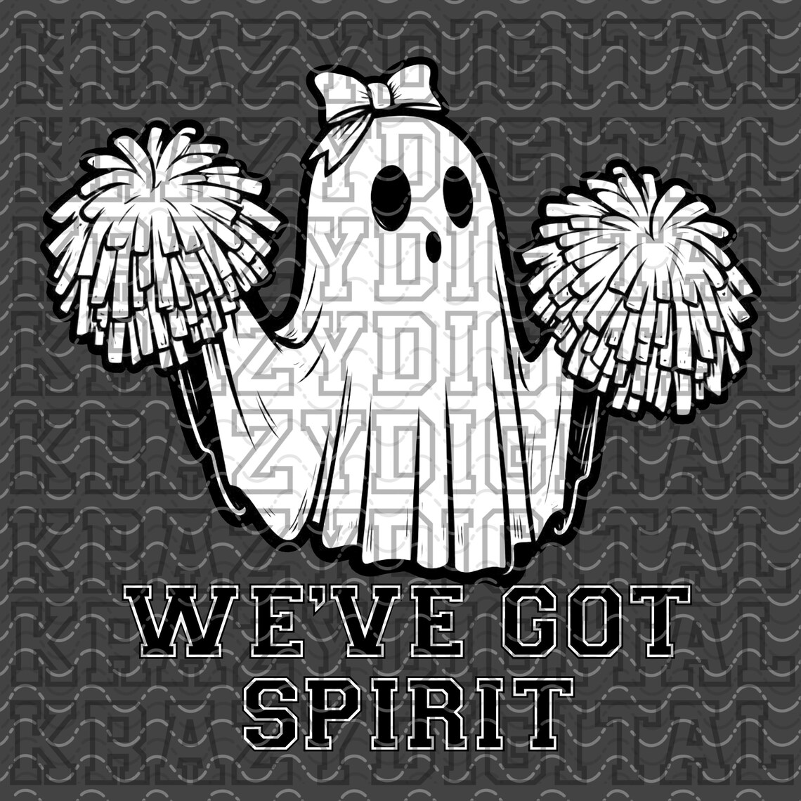 We’ve Got Spirit PNG Cheerleader Sublimation, Girl Ghost Red ...