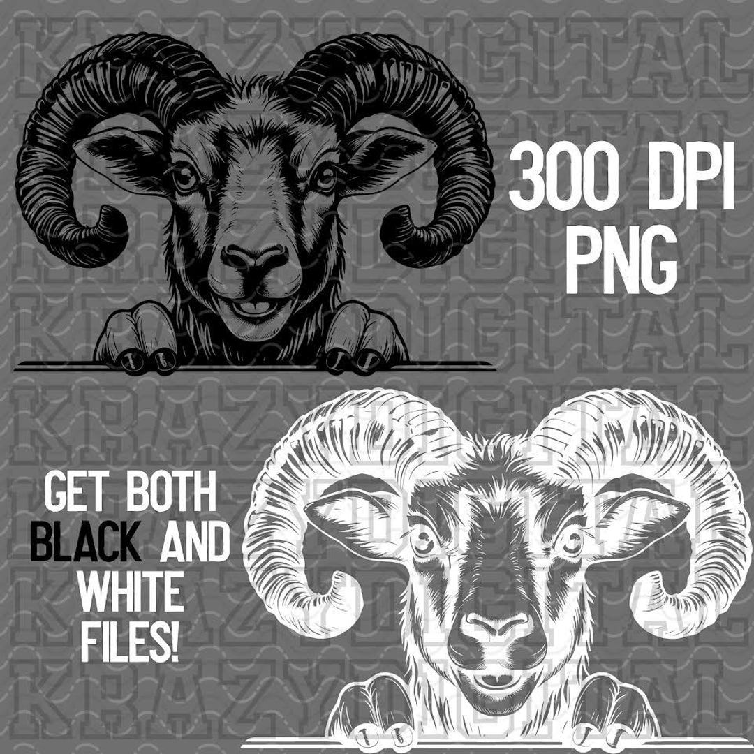 Rams Mascot PNG, Ram Sheep Goat Design, Farm Animal Decor, Silhouette ...