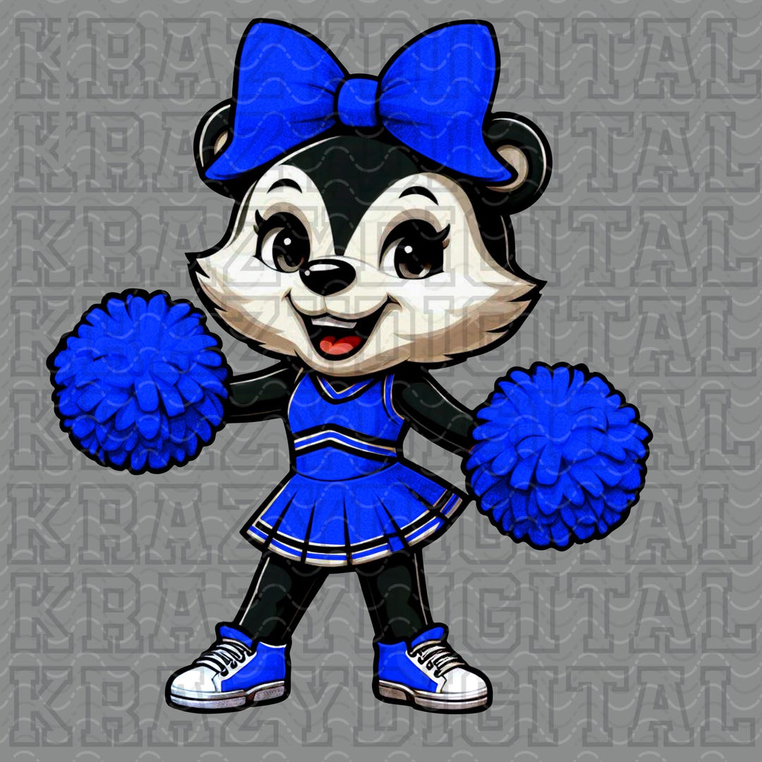 Badgers Royal Blue Mascot Cheer PNG, Badgers Blue Digital File, Badgers ...