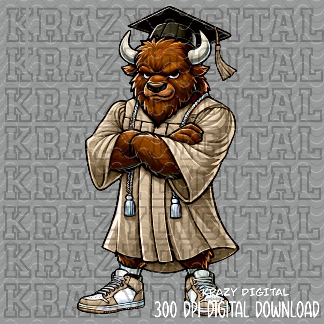 Gold Buffalo Graduation PNG, Gold Bison Senior 2025, Kindergarten ...