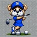 Lady Bulldog Mascot Golf PNG, Blue Bulldog Golf Mascot, Bulldog School ...