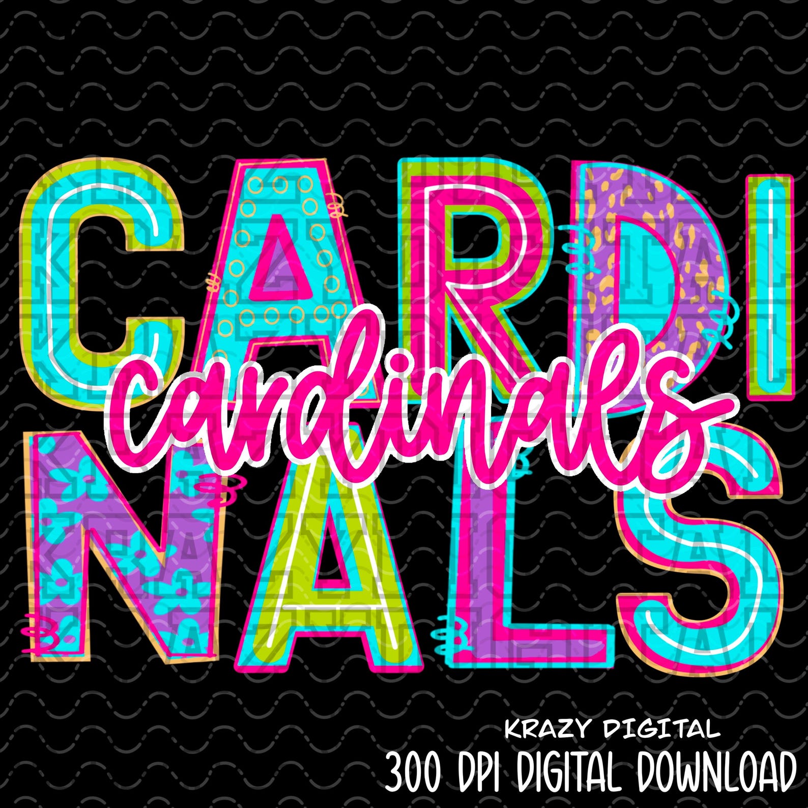 Neon Cardinals Sketch Font PNG, File digitale Girl Sister Spirit, PNG ...