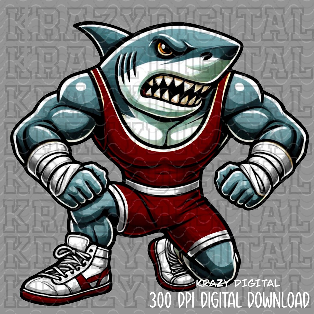 Sharks Maroon Wrestling PNG, Boys Shark Mascot Design, Aquarium Field ...