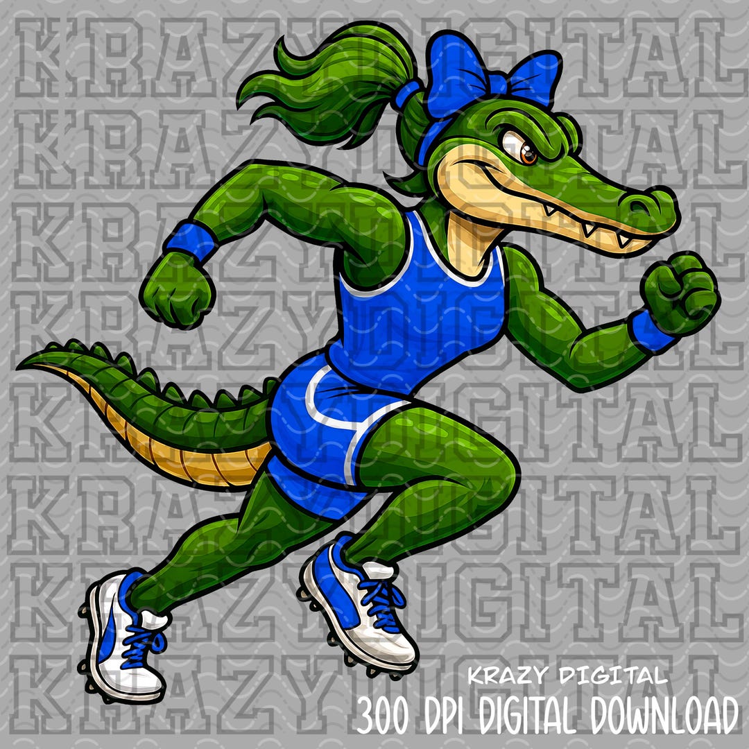 Lady Gator Track PNG, Blue Crocodile Mom Spirit Shirt Art, Little ...