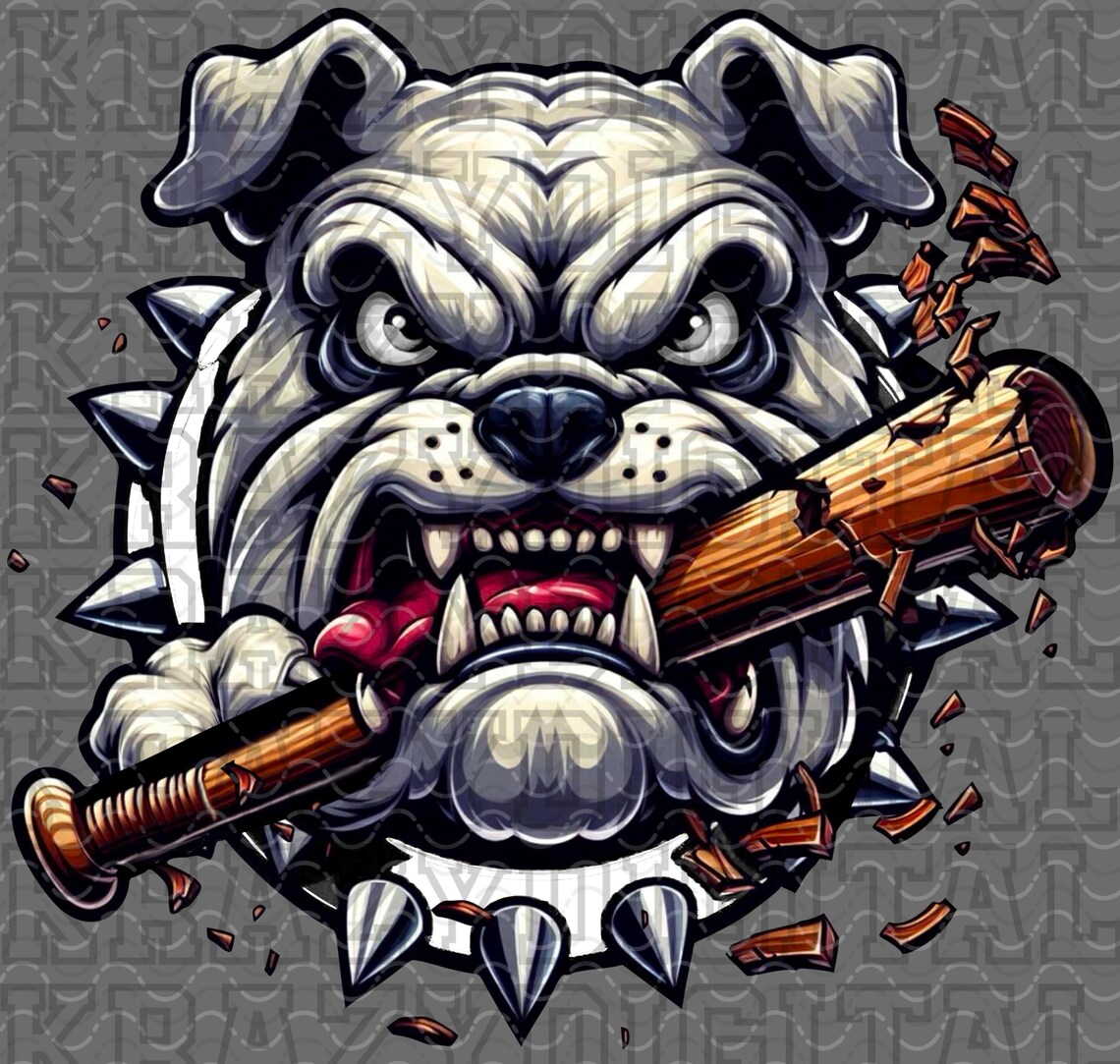 Bulldog Mascot Baseball PNG, White Bulldog Baseball Fierce, Tough ...