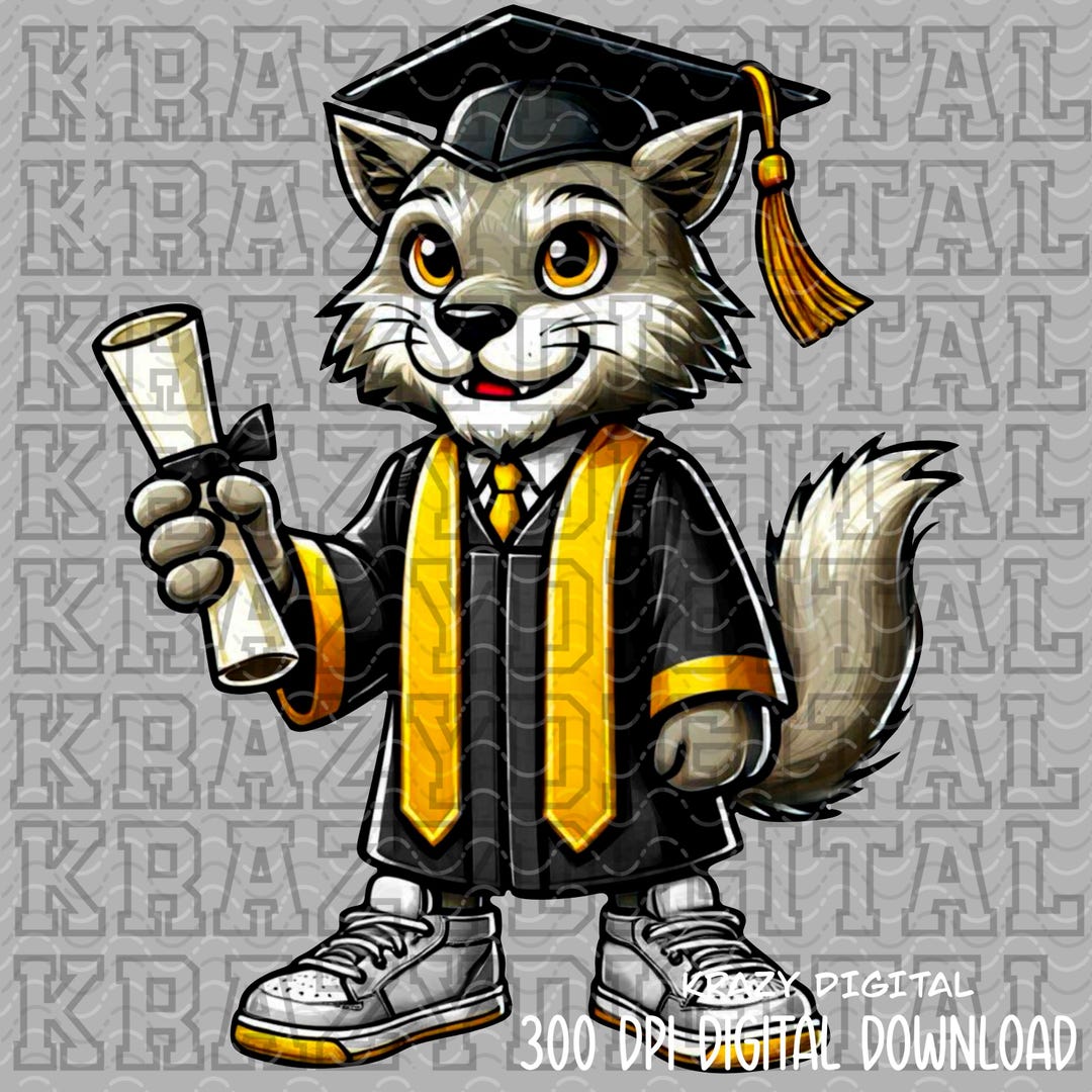 Wildcat Graduation Yellow PNG, Senior 2025 Design, Yellow Wildcat ...