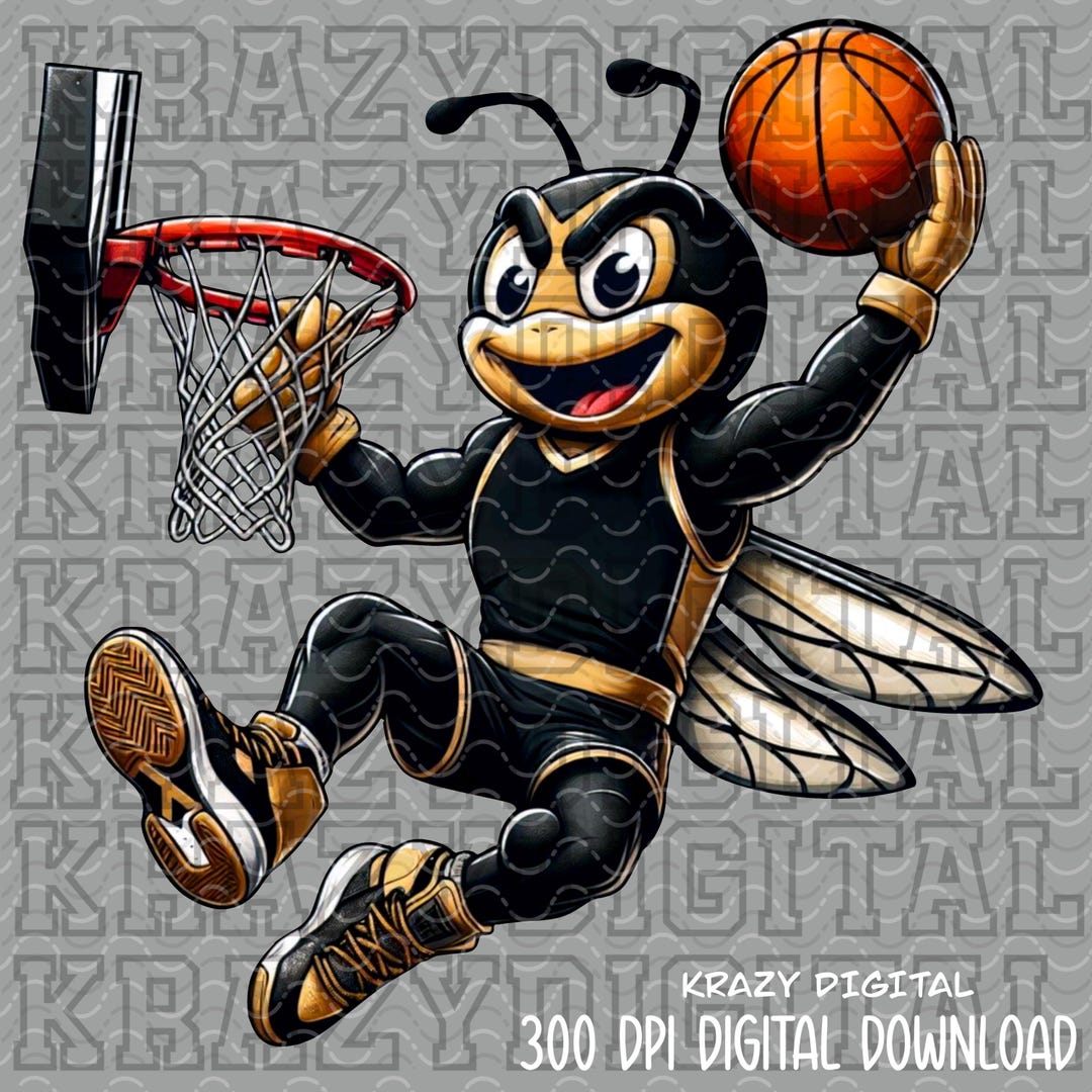 Jackets Basketball PNG, Gold Hornets Basketball Design, Yellow Jacket ...
