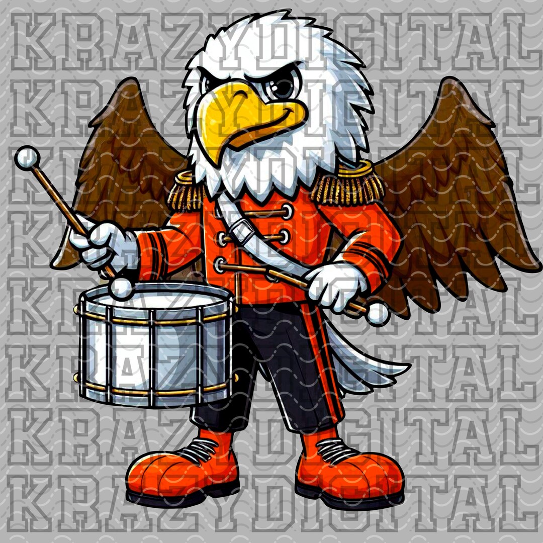 Eagle Orange Marching Band PNG, Eagle Drum Marching PNG, Eagle Band ...