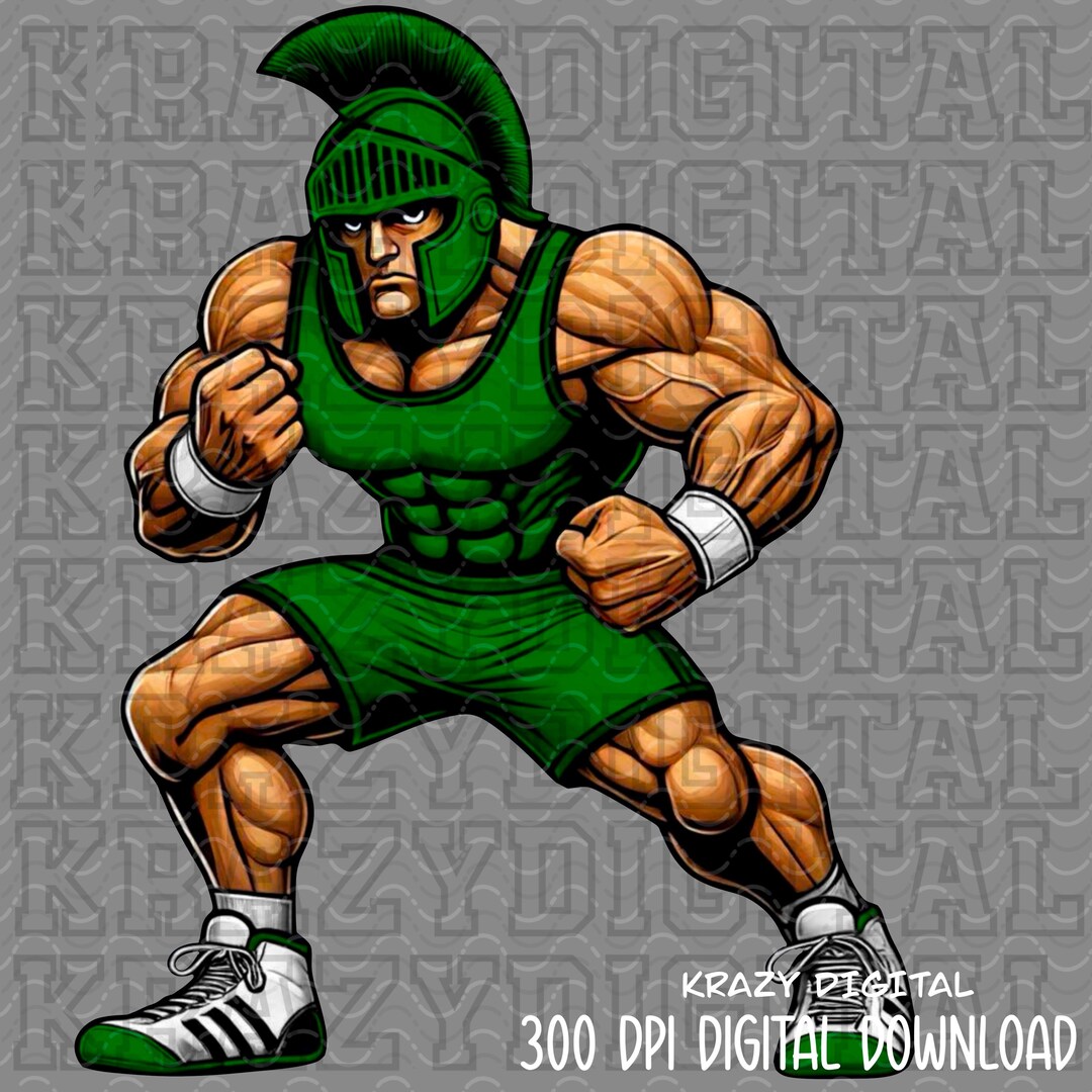 Green Trojan Wrestling PNG, Gladiator Green Sports Design, Boy Warrior ...