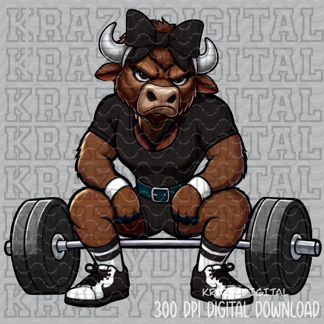 Buffalo Powerlifting PNG, Zoo Animal Strong Design, Bison Weight ...