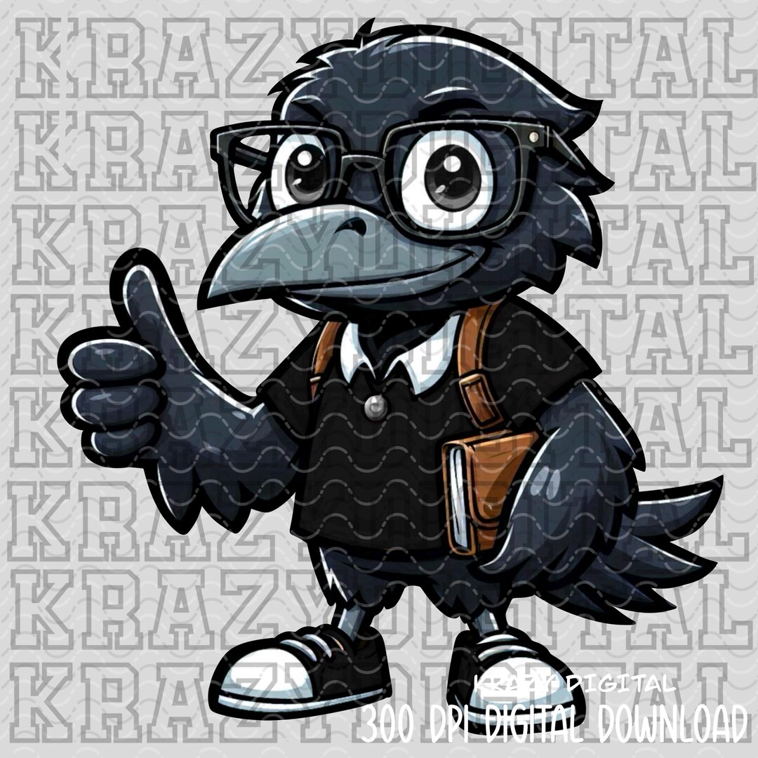 Raven Back to School Scholastics PNG, Black Birds Academics PNG ...