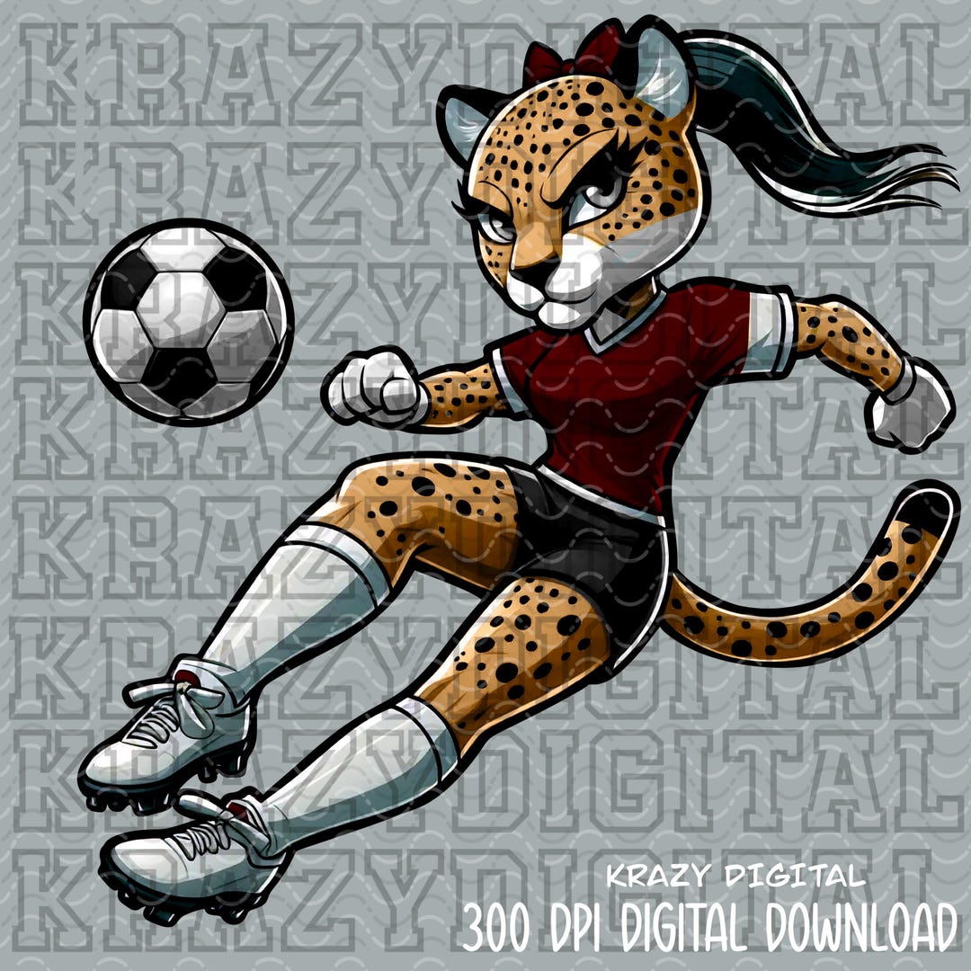 Lady Jaguar Soccer PNG, Maroon Jags Mascot, Soccer Girl Sibling Design ...