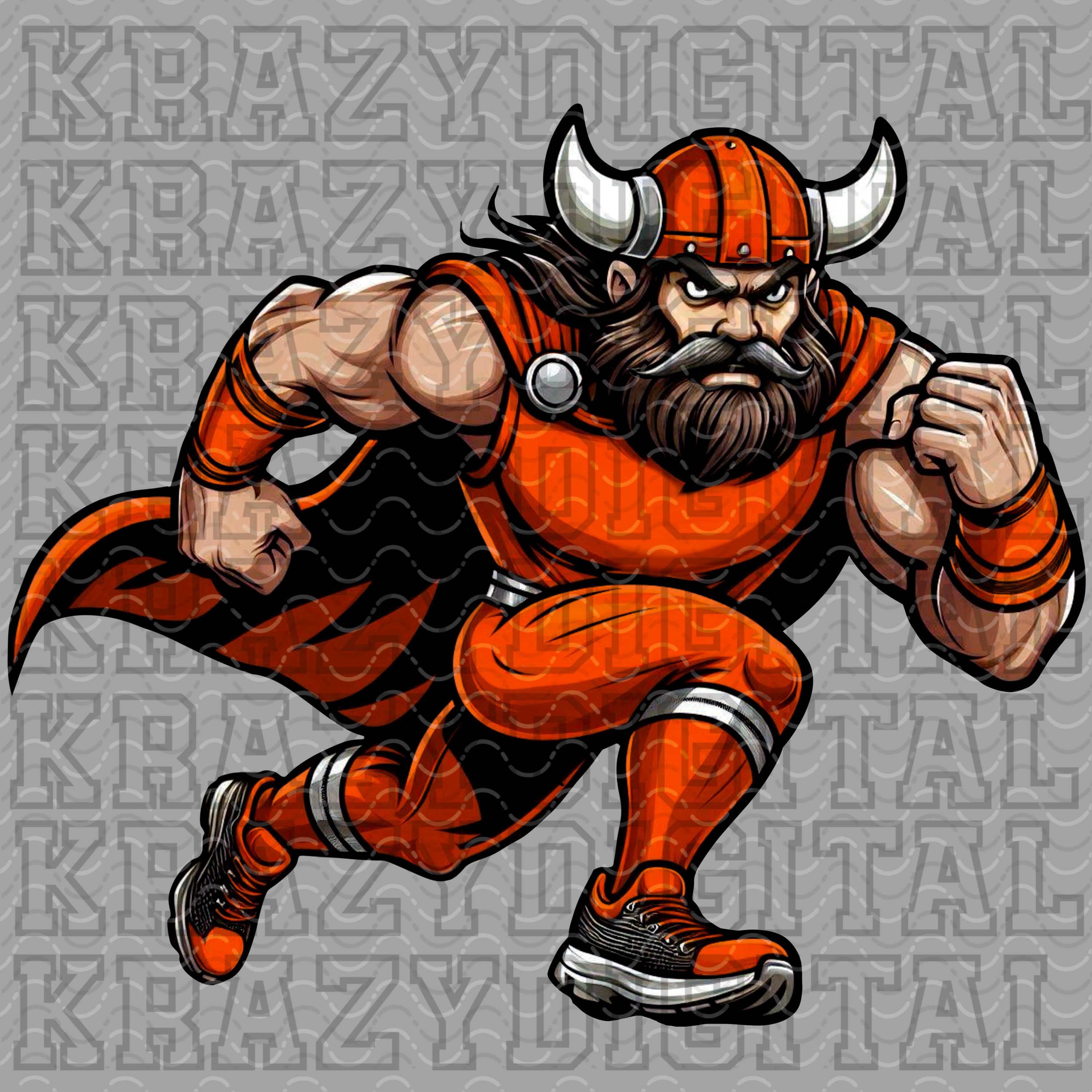 Viking Orange Track Mascot PNG, Vikings School Spirit, Cool Track Meet ...