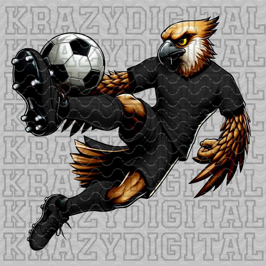 Falcon Soccer Mascot PNG, Black Falcon School Mascot PNG, Falcon Mascot ...