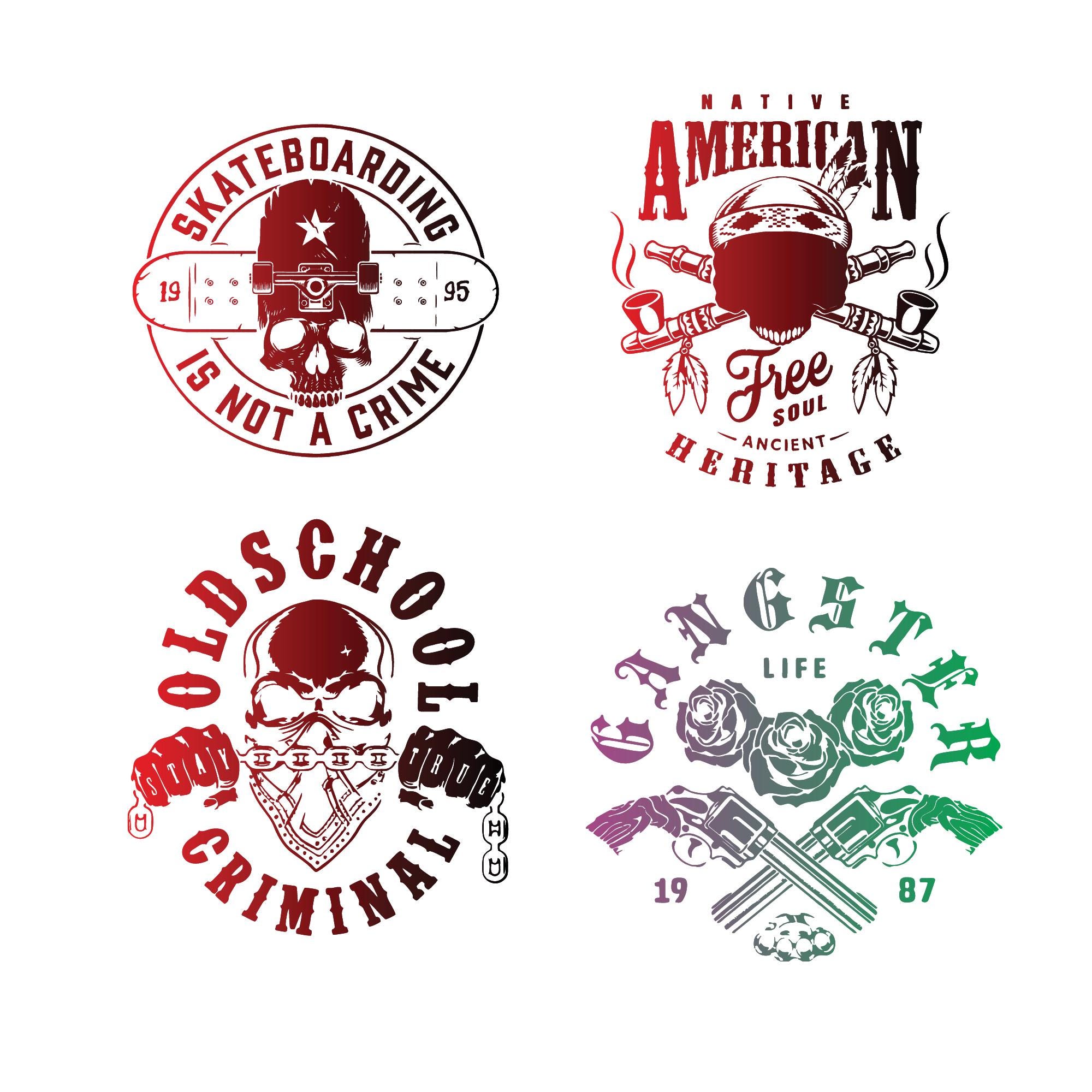 Snarky Skulls Svg Bundle, Snarky Skull Clipart for Cricut, Snarky ...