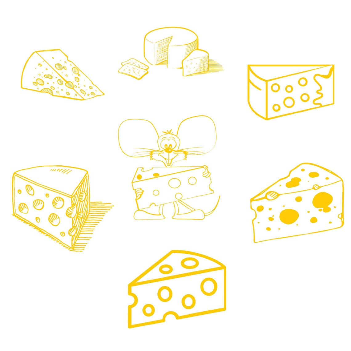 Cheese Svg Bundle, 50 Cheese Clipart for Cricut, Cheese Svg, Cheese ...