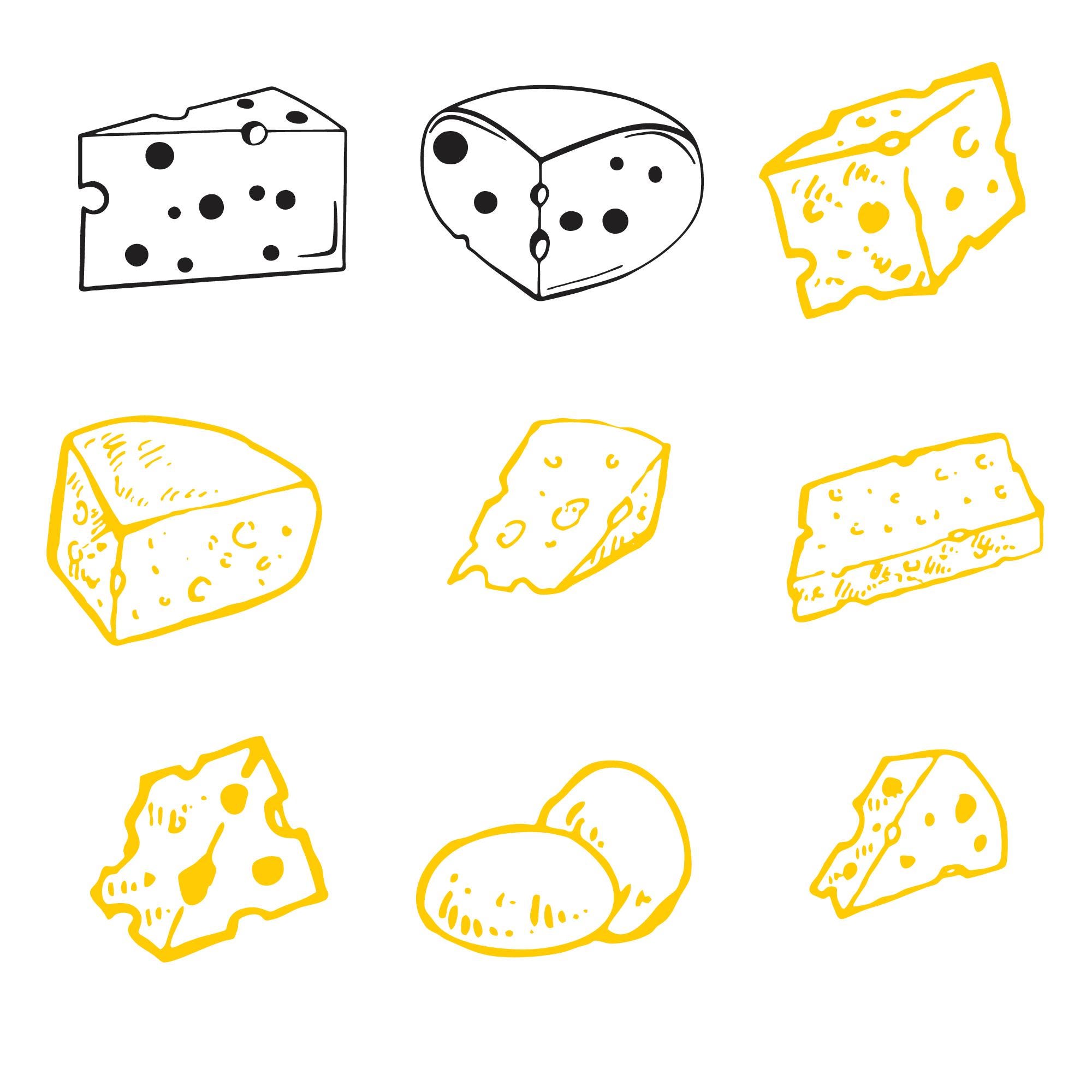 Cheese Svg Bundle, 50 Cheese Clipart for Cricut, Cheese Svg, Cheese ...