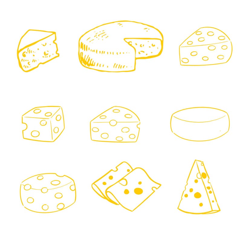 Cheese Svg Bundle, 50 Cheese Clipart for Cricut, Cheese Svg, Cheese ...