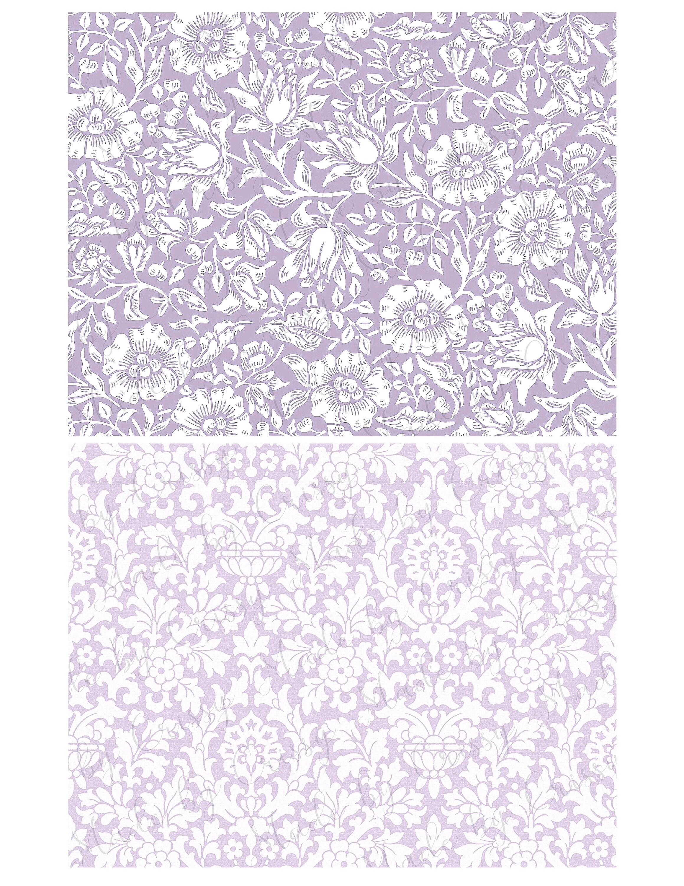 Ladies Fashion Sewing Collage Paper & Ephemera - Violets Digitals (8 1/ ...