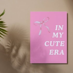 Printable Cute Pink Bow Coquette Dorm Room Poster for Girls, in My Cute ...