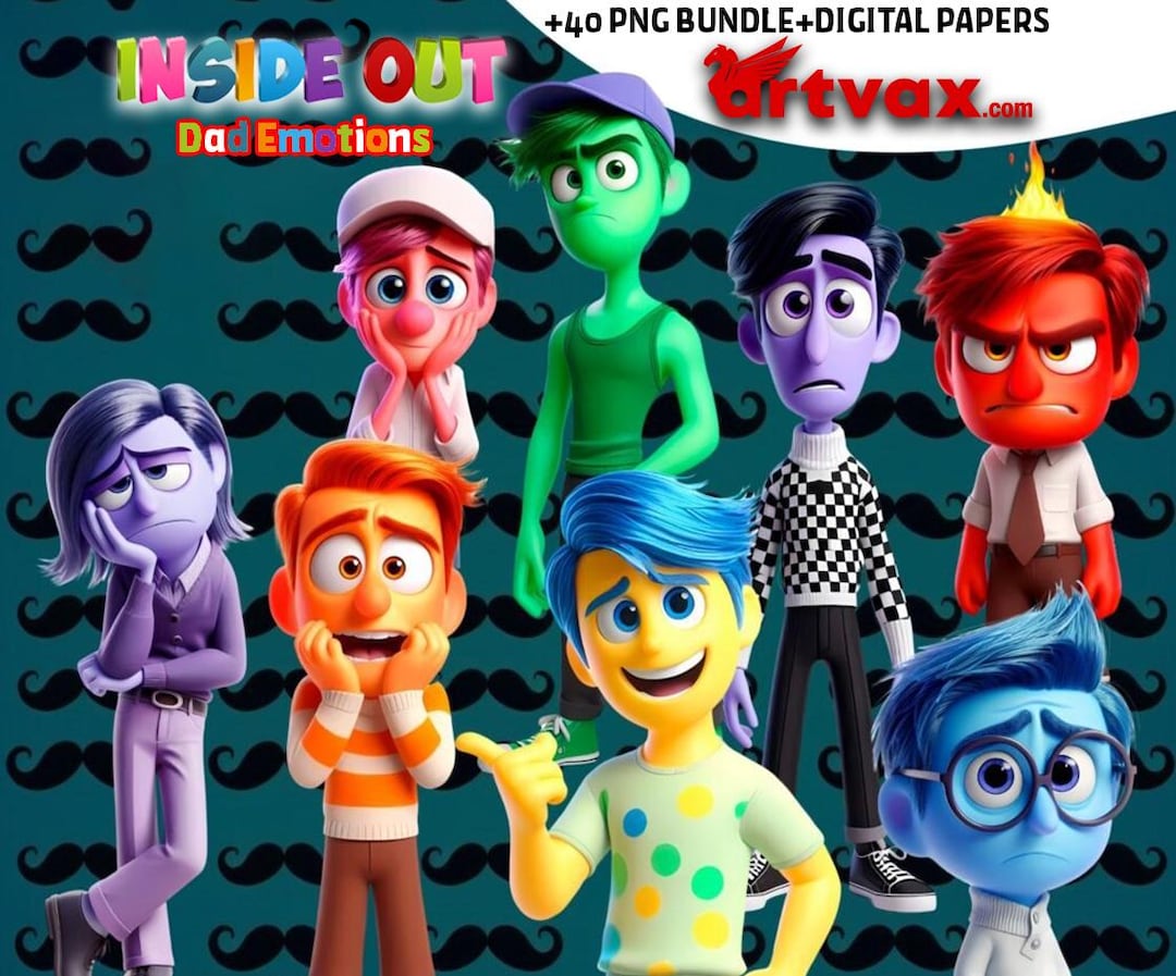 Inside Out Dad PNG Bundle, Trendy Father's Day Designs, Inside Out PNG ...