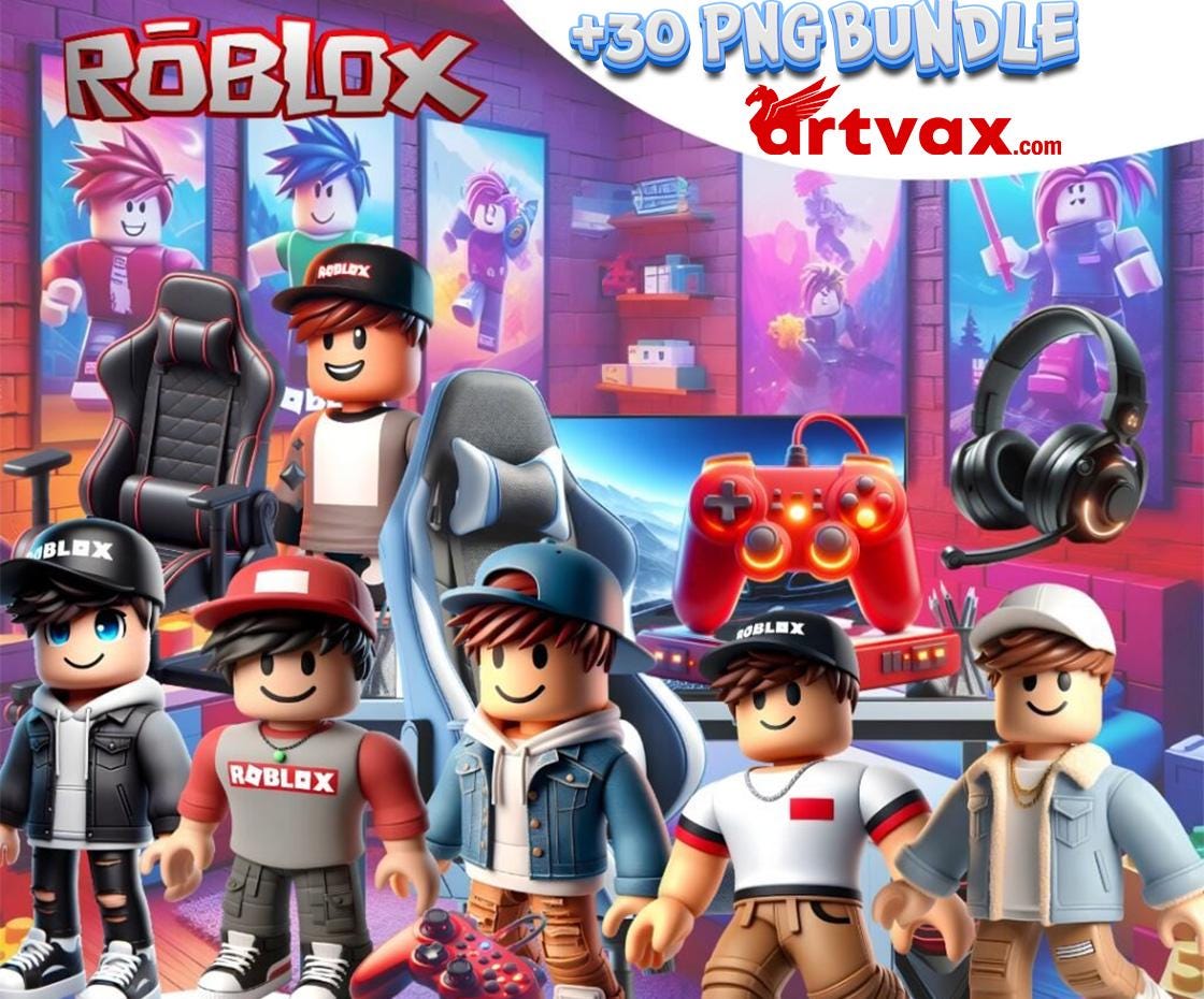 Gaming Clipart Bundle, Roblocks Png Clipart, Transparent Background ...