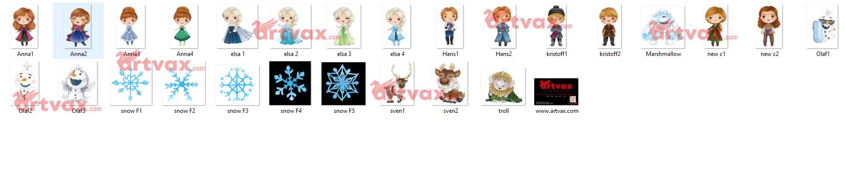 Cute Frozen Clipart Bundle, Princess Clip Art, Elsa Png, Frozen ...