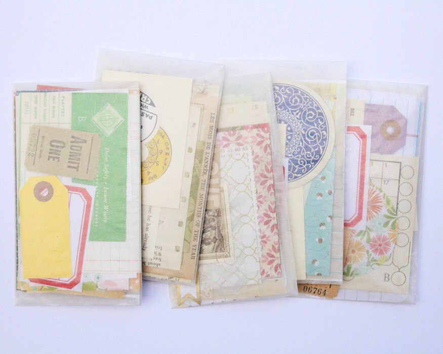 Mini Paper Pack New and Vintage Papers - Etsy