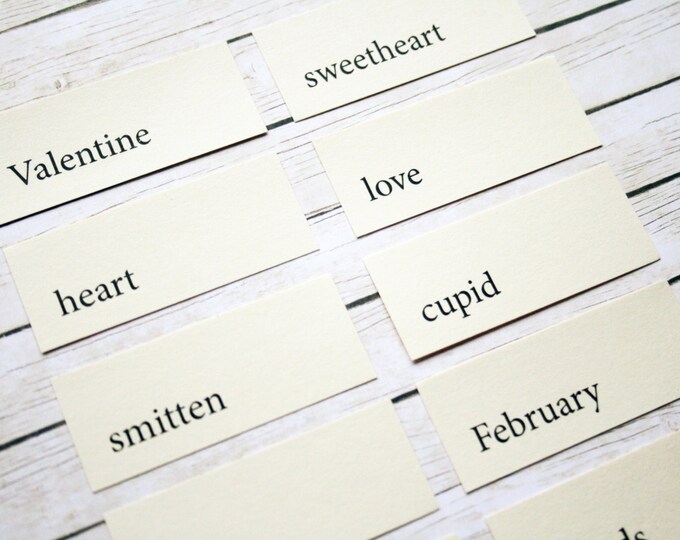 Mini Flashcards Valentine Edition Set of 10 - Etsy