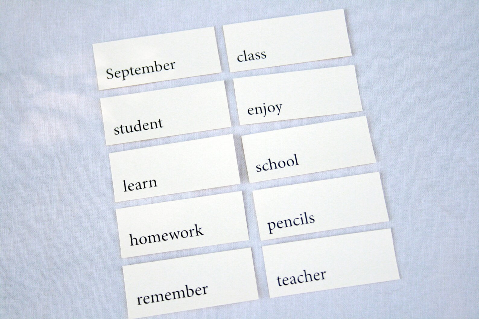 Mini Flashcards School Edition Set of 10 - Etsy