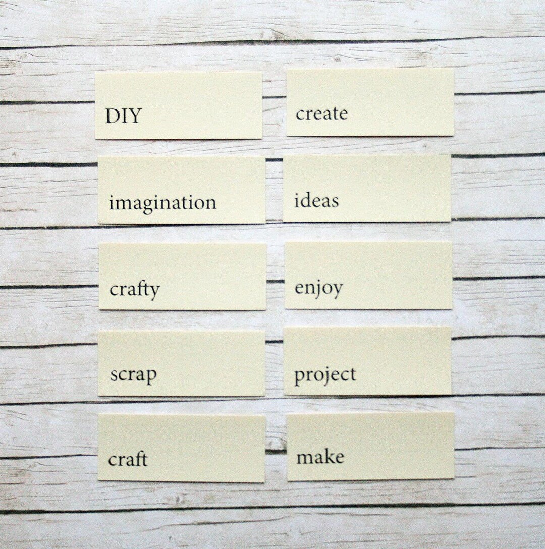 Mini Flashcards DIY Edition Set of 10 - Etsy