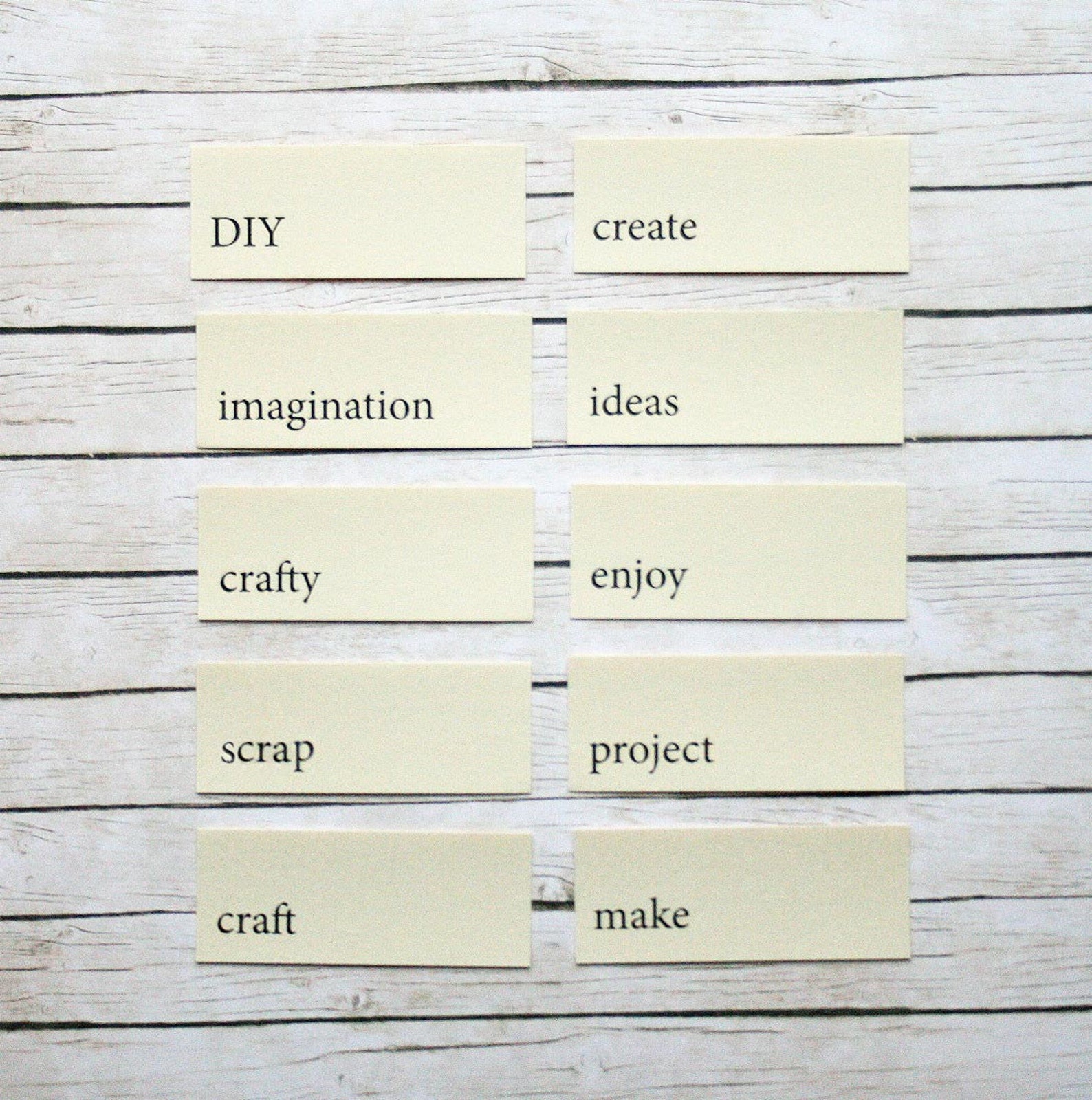 Mini Flashcards DIY Edition Set of 10 - Etsy