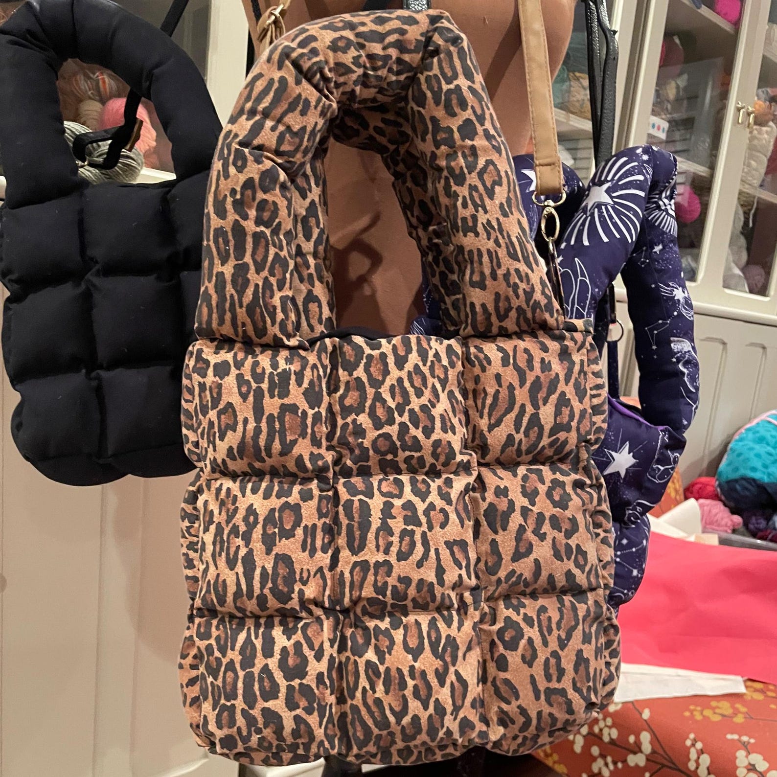 Custom Handsewn Puffer Tote Bag CONSULTATION POST: Upcycled Fabric ...