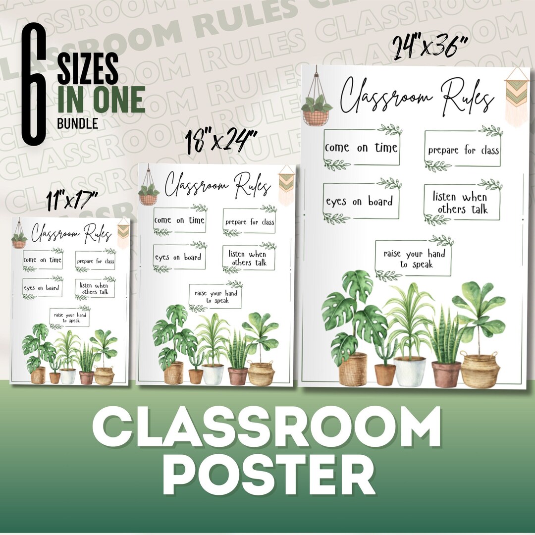 Classroom Rules, Wall Display, Preschool Classroom, Middle School ...