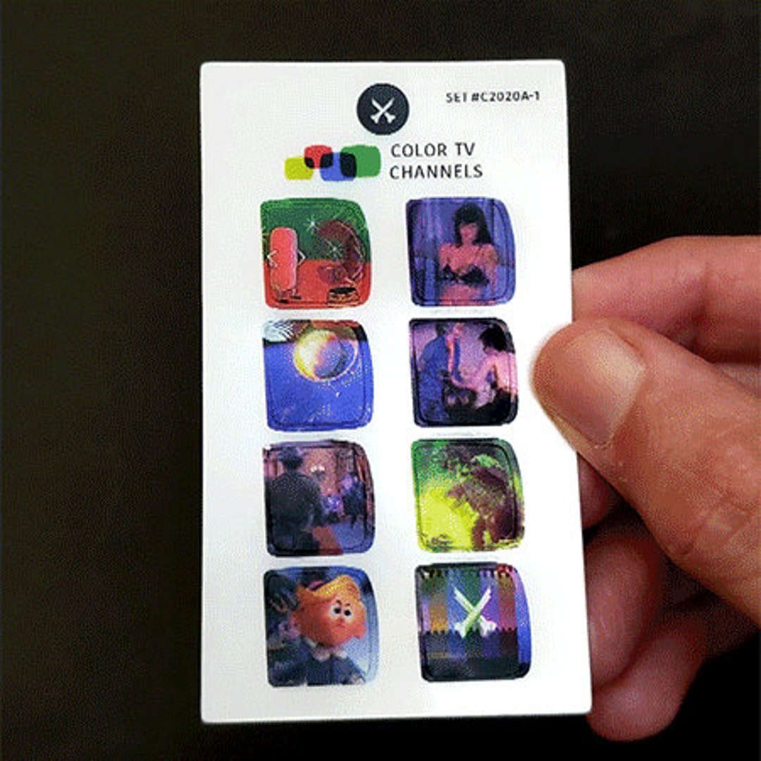 Color TV Channels Animated Sticker Set - Etsy