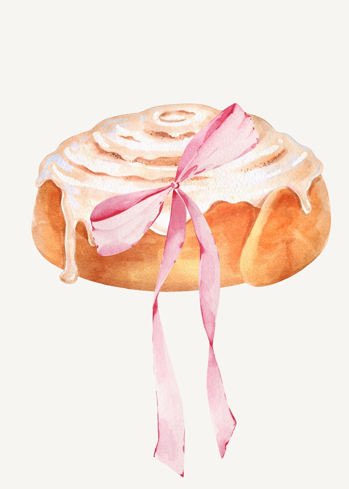 Coquette Cinnamon Roll Bow Digital Print | Trendy Art | Kitchen Decor ...