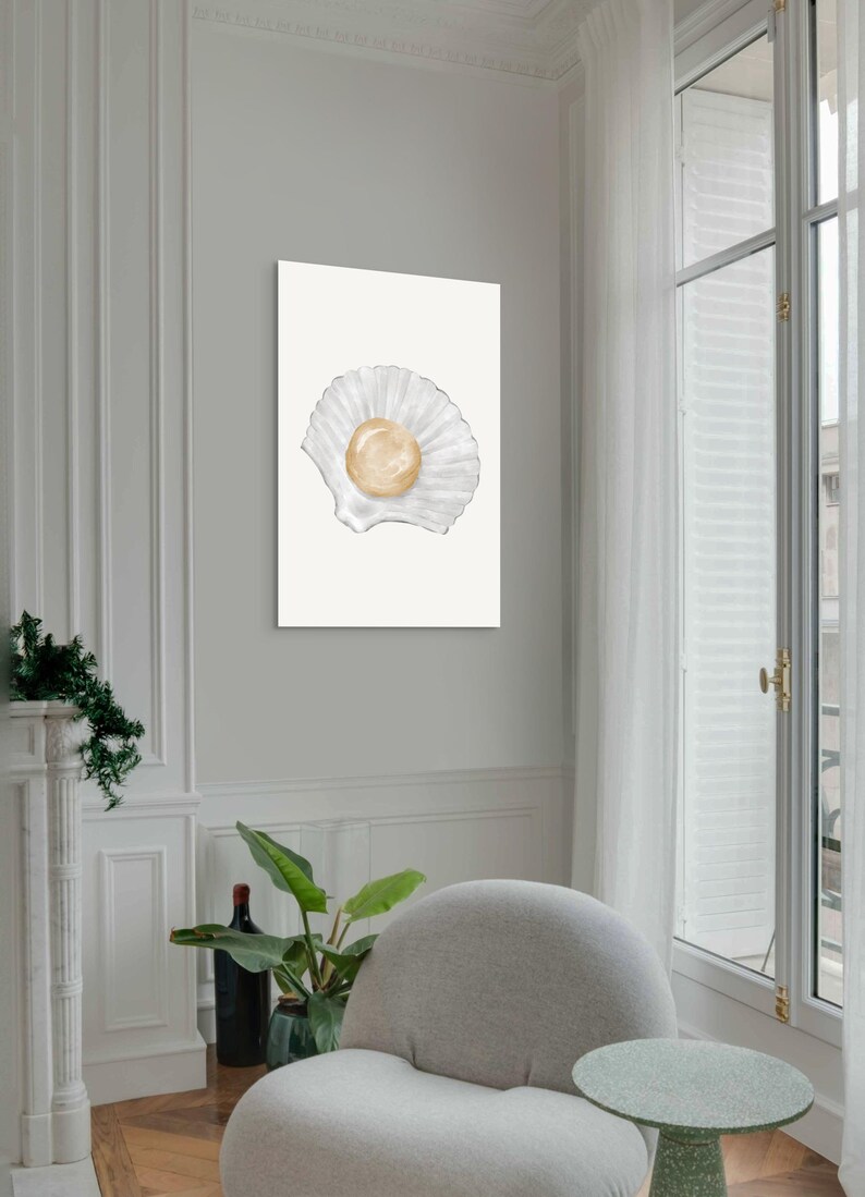 Scallop Digital Print | Trendy Wall Art | Pretty Preppy Decor | Kitchen ...